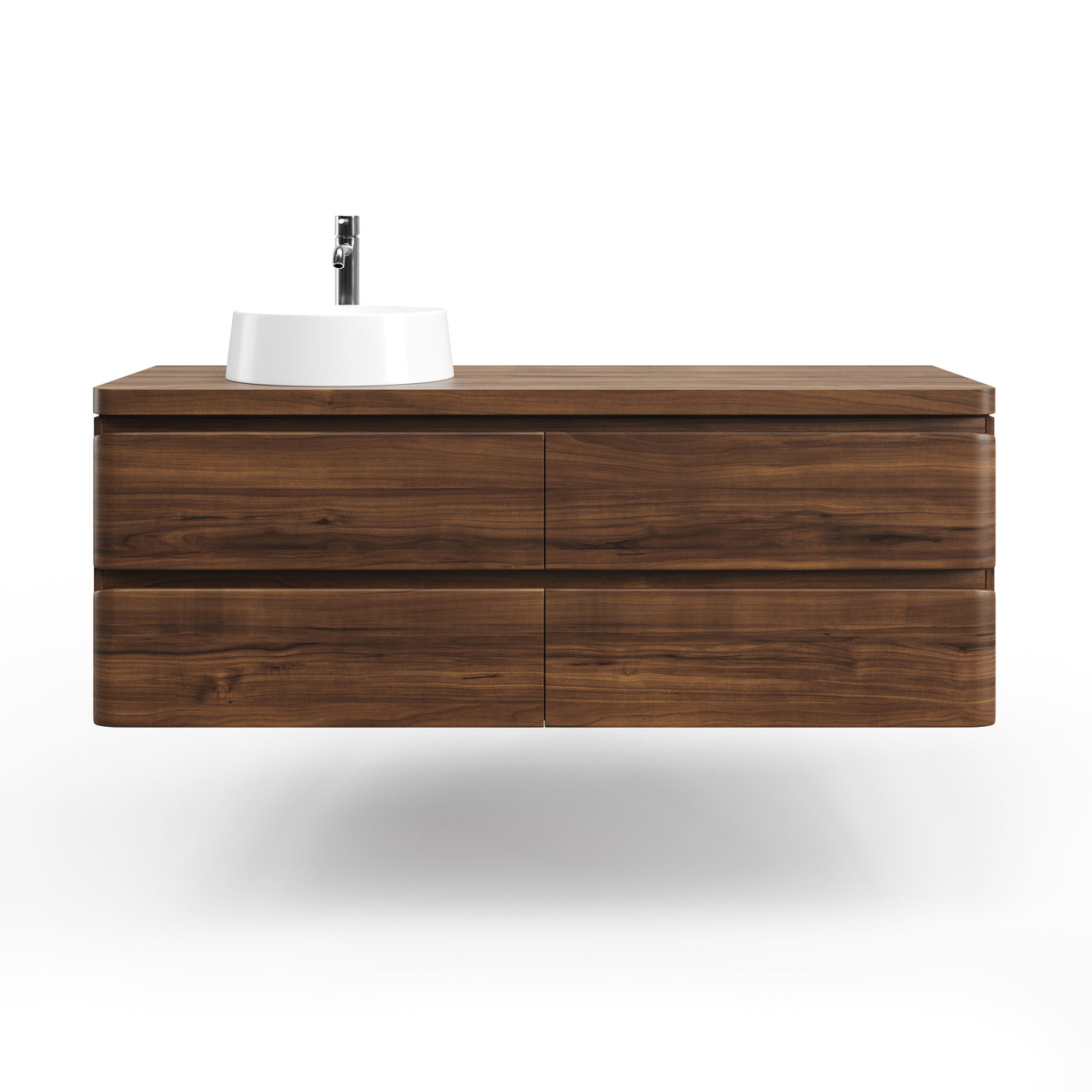 Lunar Floating Timber Vanity in American Walnut – Joinery Department