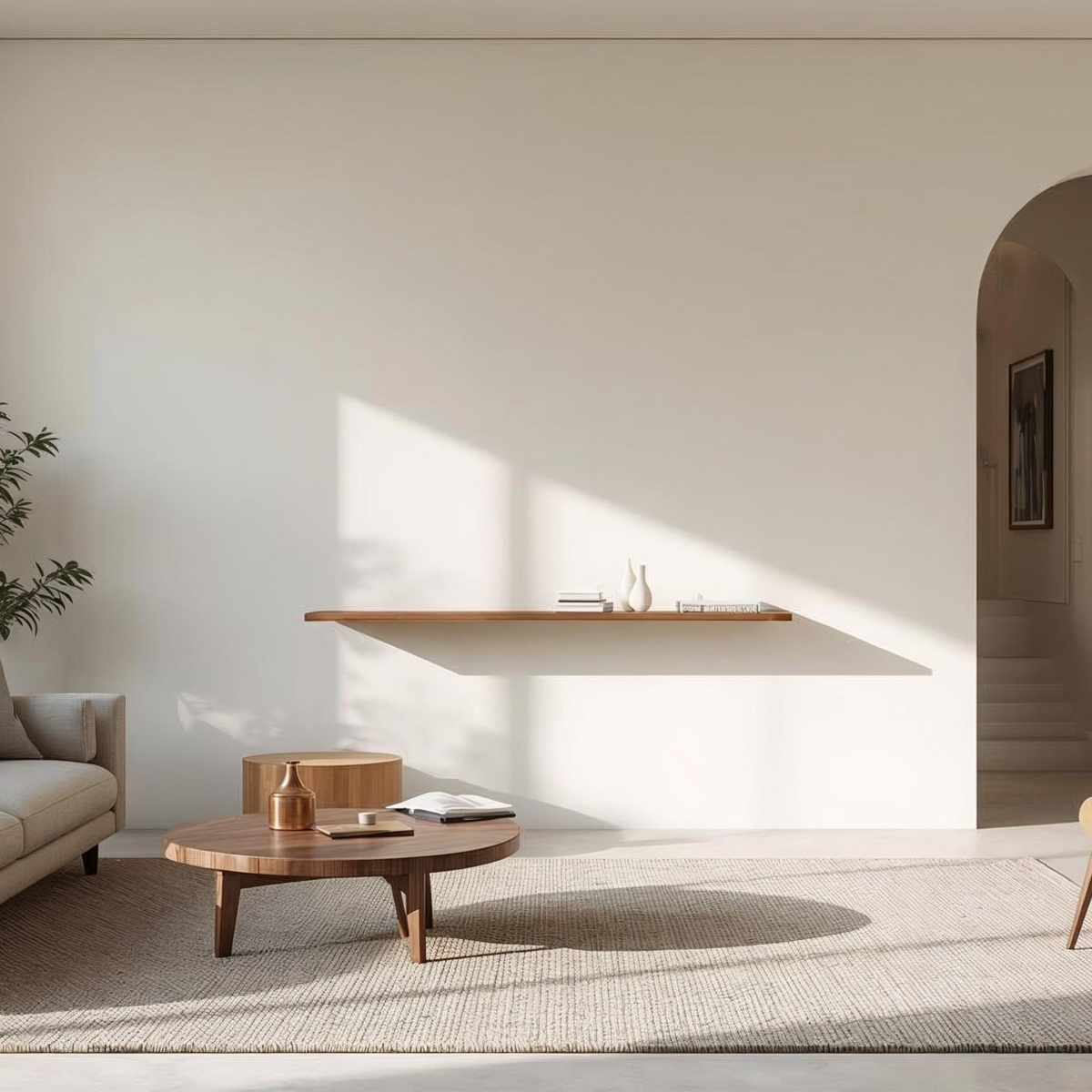 Floating Timber Shelf with LED Lighting – Joinery Department